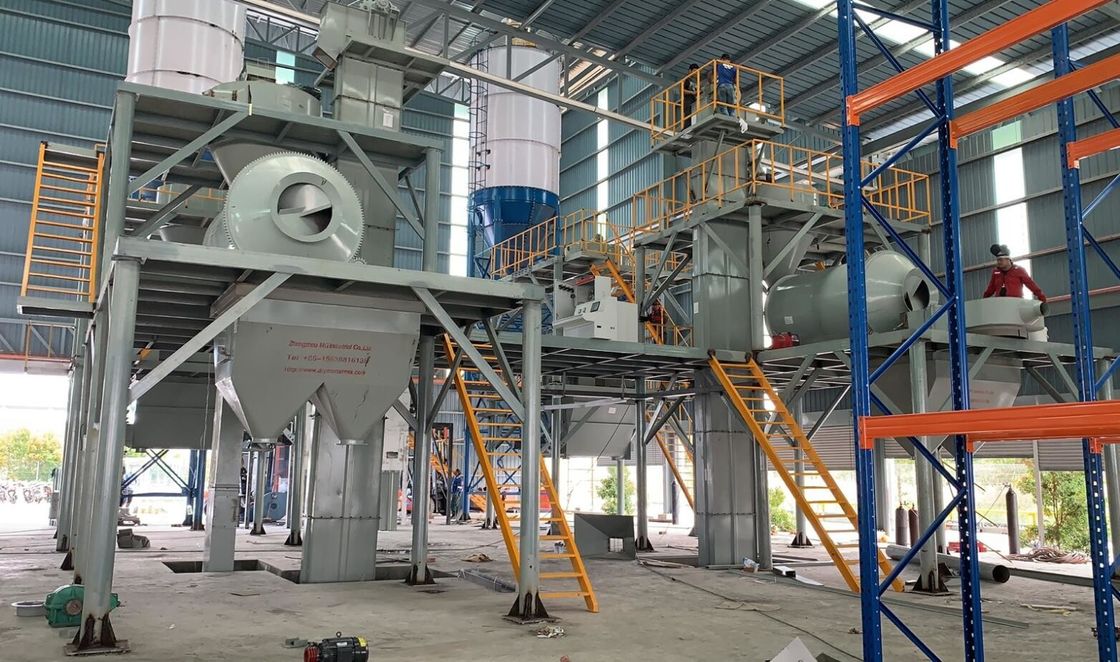 PLC Control Tile Adhesive Machine Production Line With Air Compressor ...