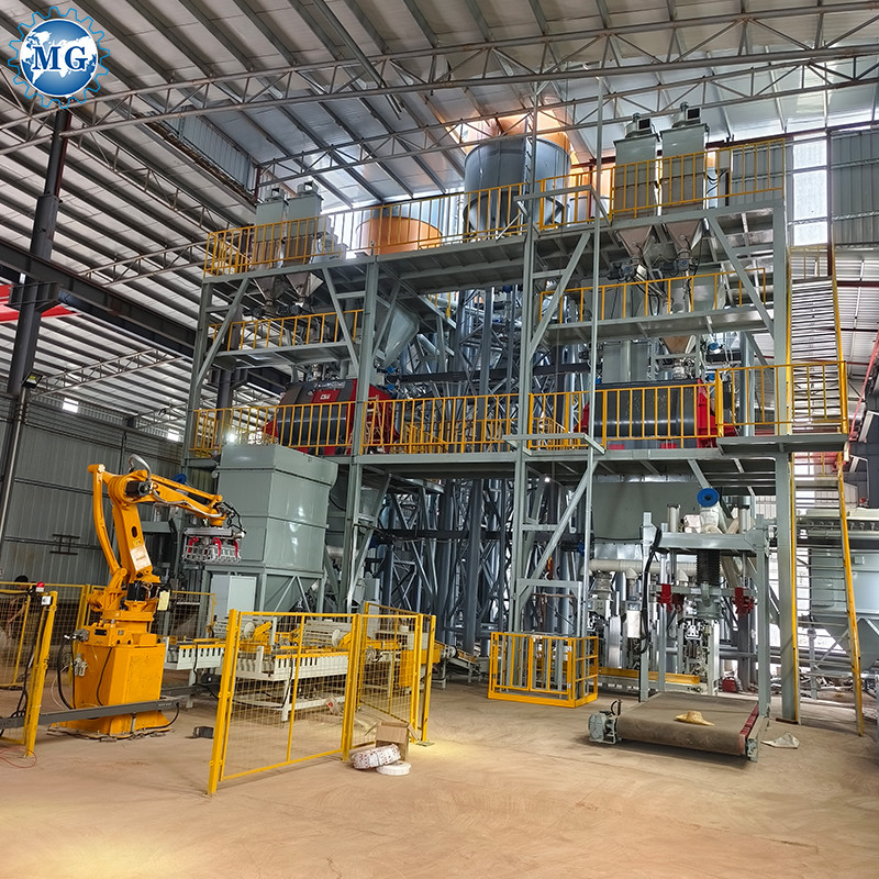 Dry Mix Powder Mortar Mixing Plant Wall Putty Skim Coat Sand Cement ...