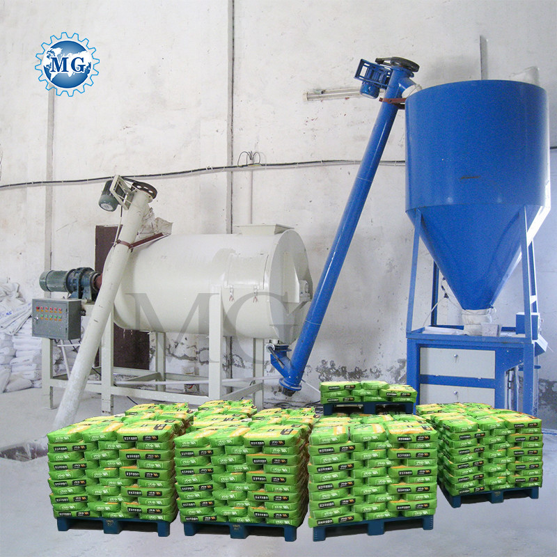 Simple Valve Type Packing Dry Mortar Production Line Wall Putty Plaster ...