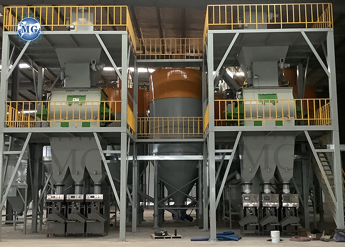 Fast Packing Dry Powder Mortar Production Line Wall Putty Plaster Mixer ...