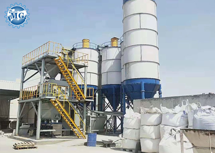 8t/H Dry Mortar Mixing Machine Tile Adhesive Mortar With Automatic ...