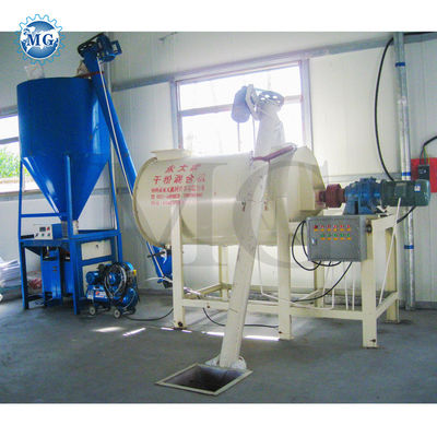 Simple Dry Mix Powder Mortar Mixing Plant With Ribbon Mixer Cement Wall ...