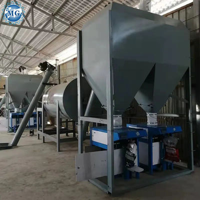 Simple Valve Type Packing Dry Mortar Production Line Wall Putty Plaster ...